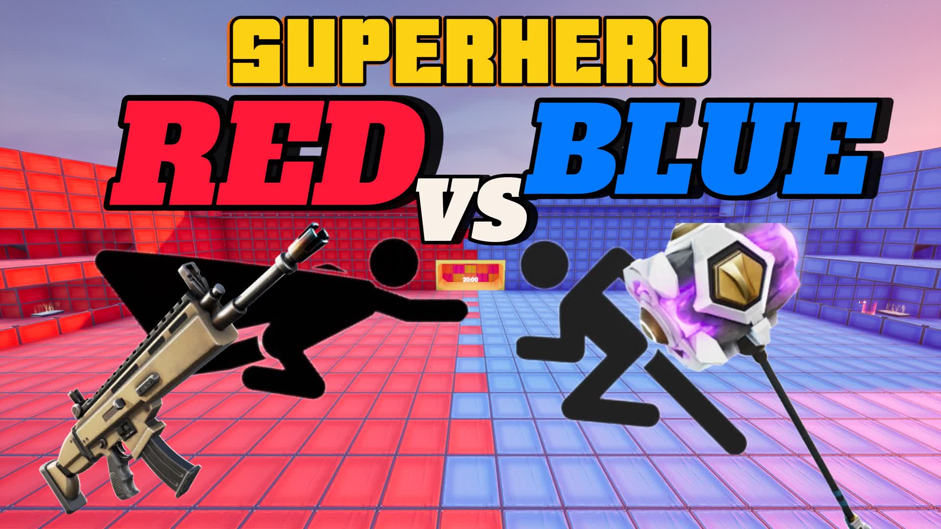 SUPERHERO Red VS Blue 0287-8172-4968 by miku_hun - Fortnite Creative ...