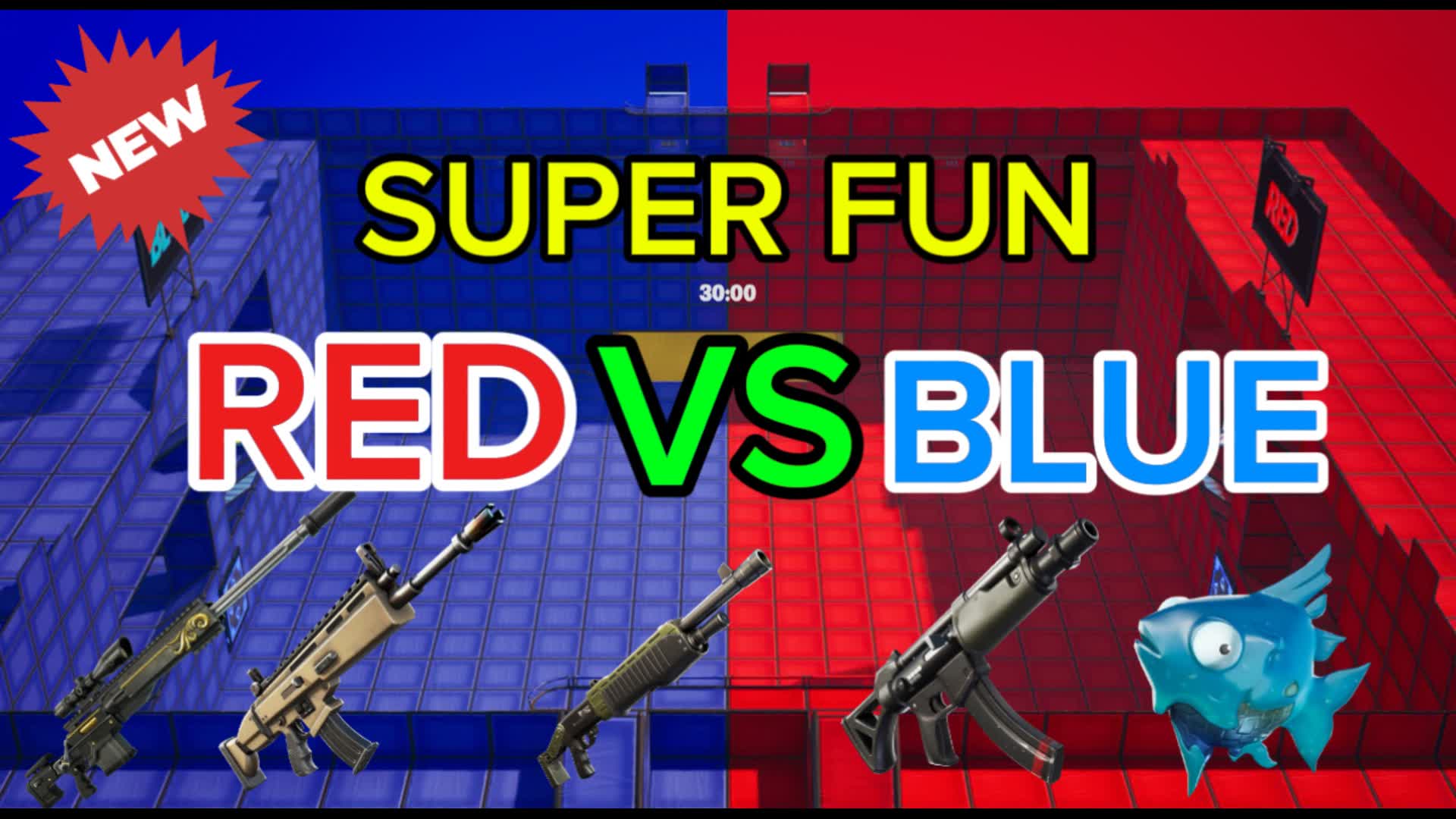 🔴50V50 SUS RIZZ SUPER FUN RED VS BLUE🔵 4903-4871-0669 by pzo - Fortnite ...