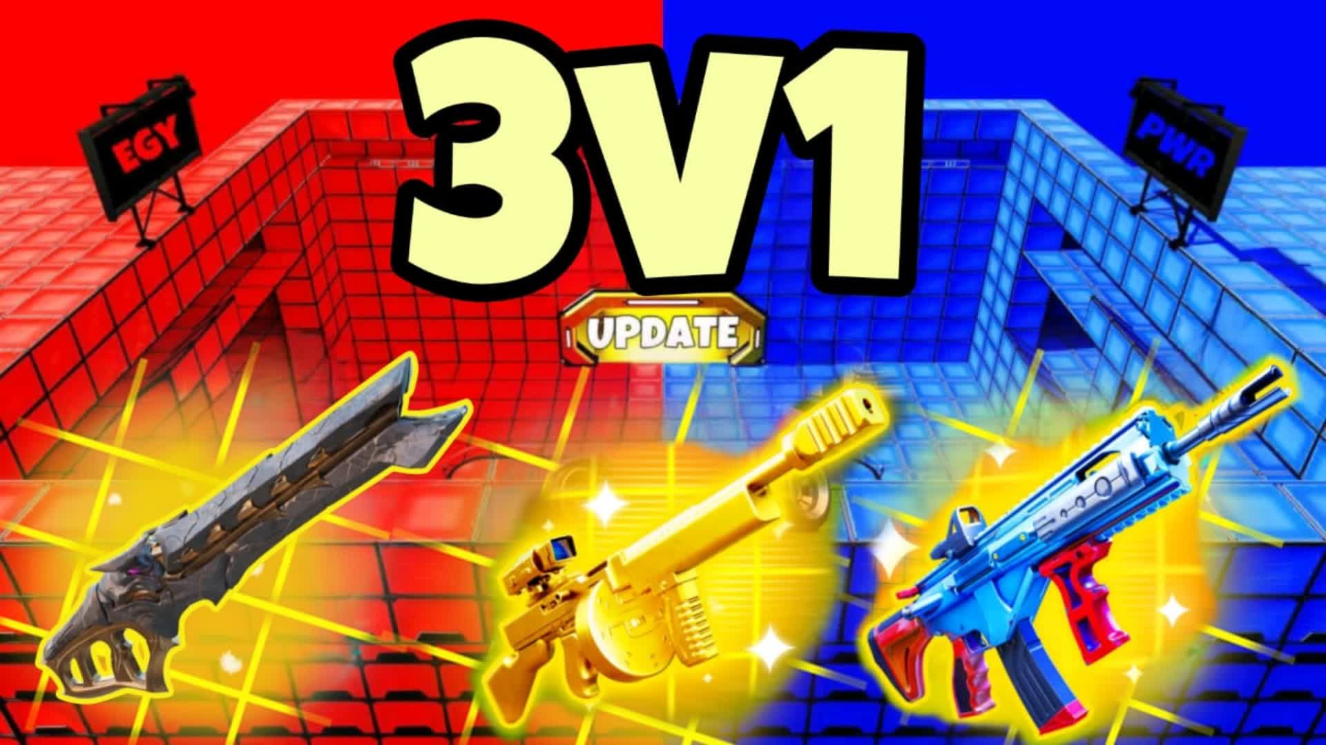 PWR RED VS BLUE 3V1 1617-7270-6590 by egypwr - Fortnite Creative Map ...