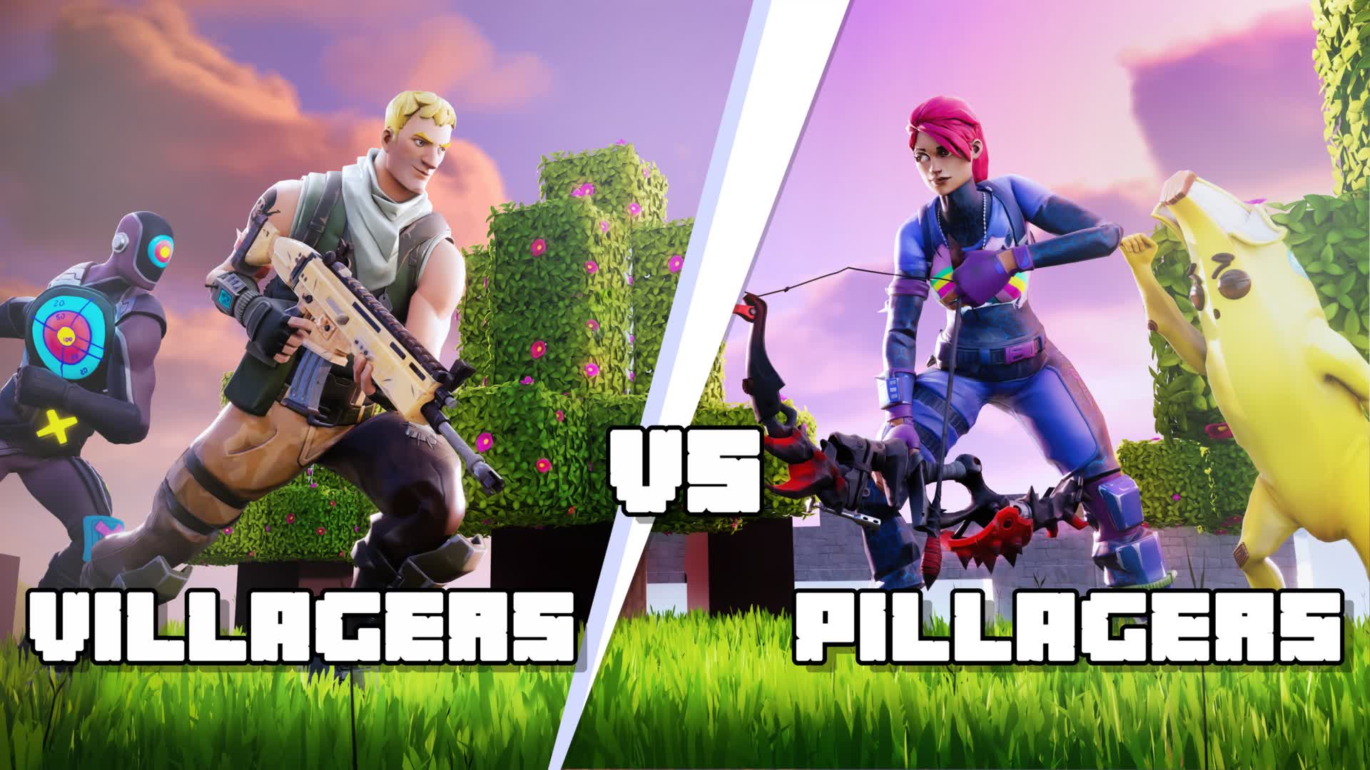 🏕️VILLAGERS VS PILLAGERS🏕️ 4275-0492-4415 by apfel - Fortnite Creative Map Code - Fortnite.GG
