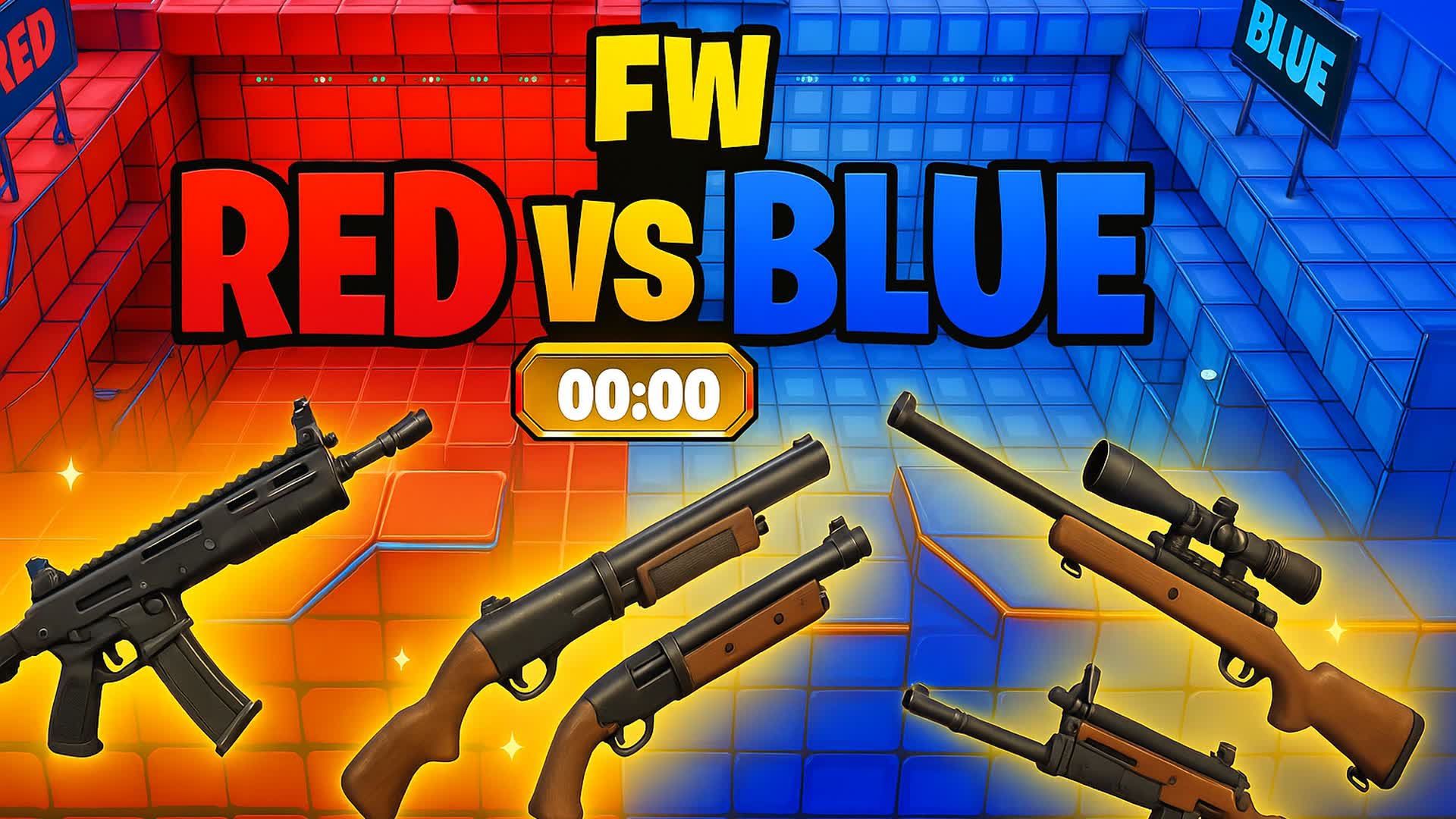 FW RED VS BLUE 5311-0844-3429 by xyostin - Fortnite
