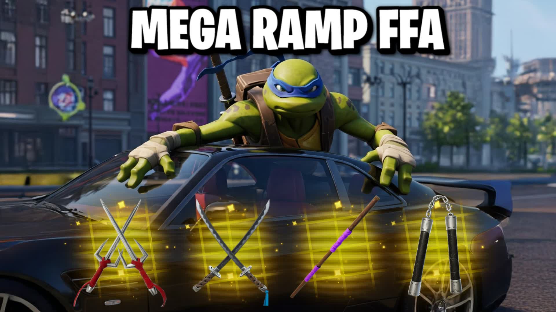 TMNT MEGA RAMP FFA ⭐ 4164-8796-0526 by quiroga - Fortnite Creative Map Code - Fortnite.GG