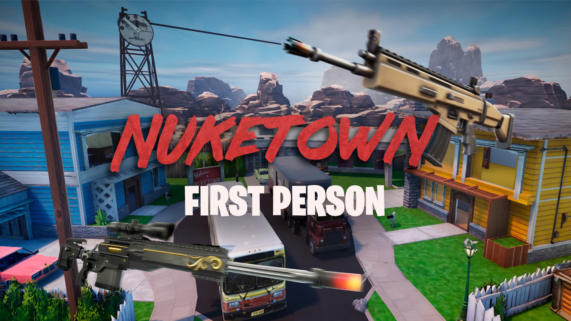 ⭐️FIRST PERSON FFA - NUKETOWN 6403-9480-6539 by deckout - Fortnite Creative Map Code - Fortnite.GG