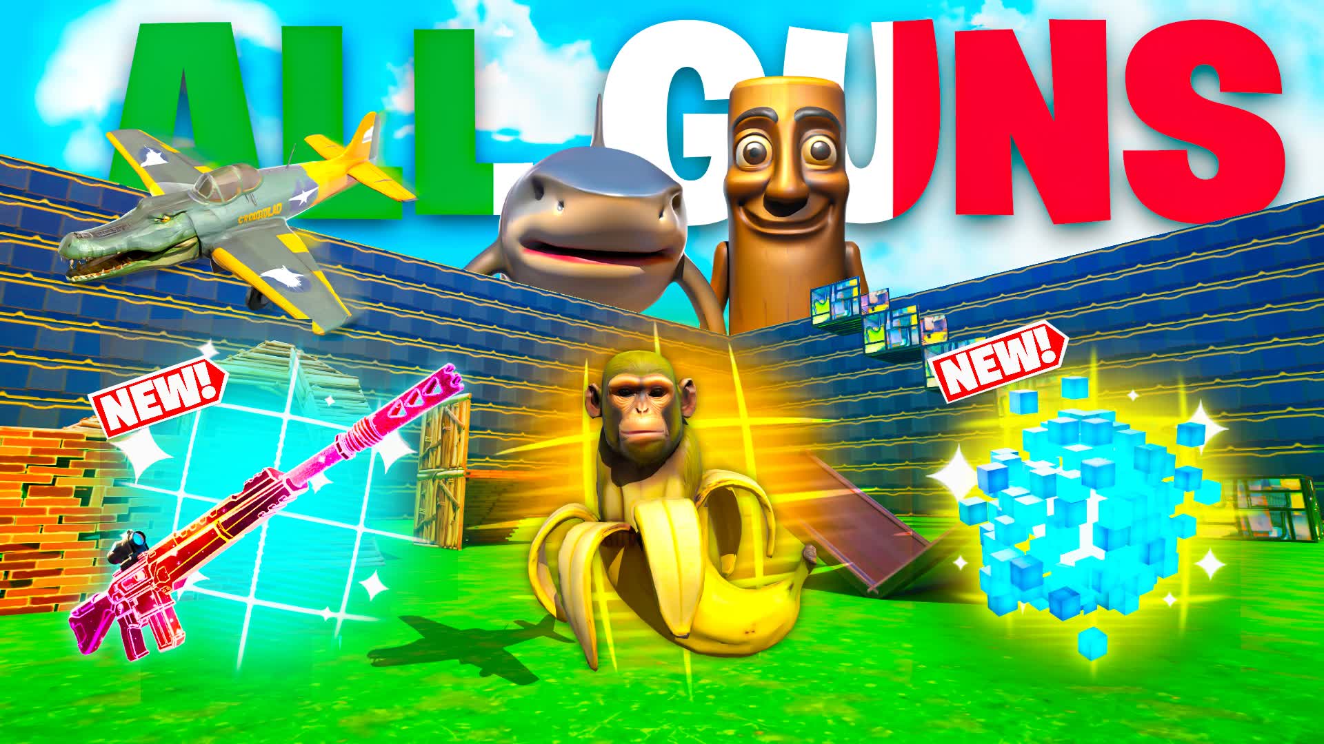 BRAINROT 1V1 FFA - ALL GUNS & VEHICLES 5593-4711-5825 by emur - Fortnite Creative Map Code ...