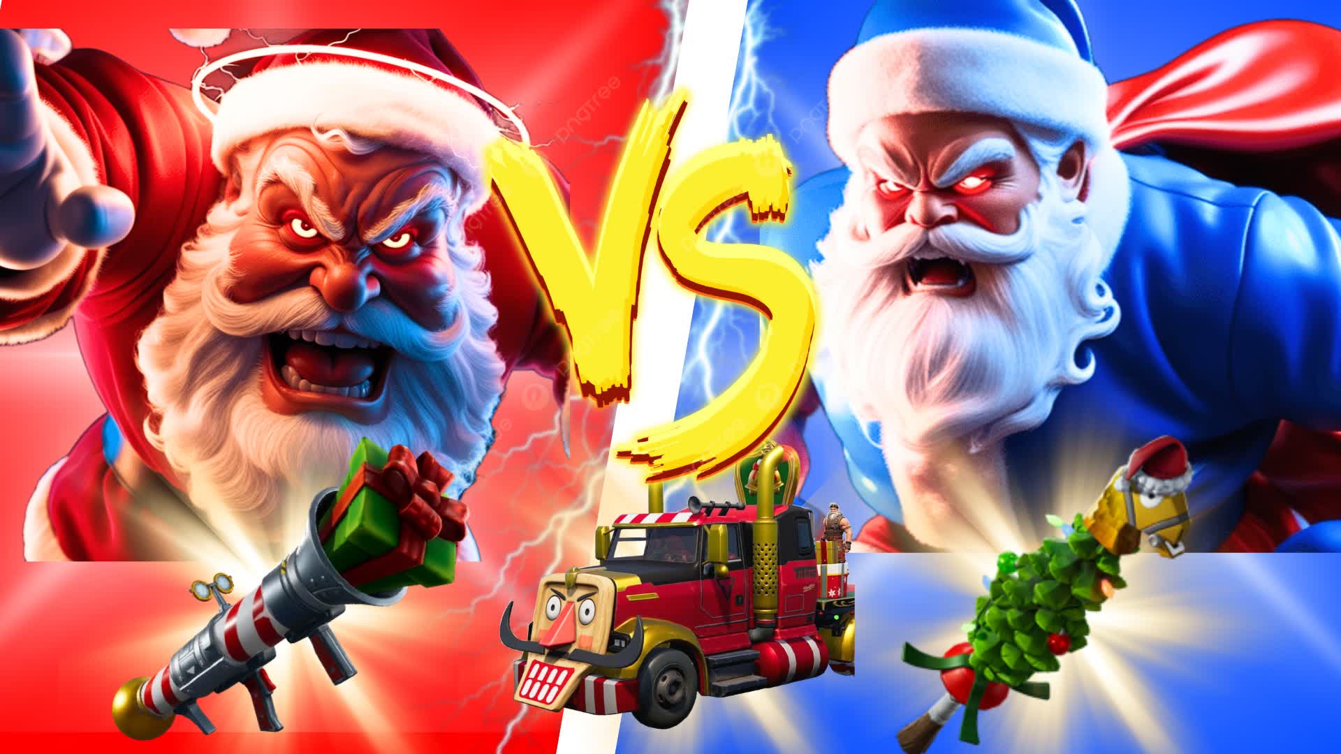 🔴🔵RED SANTA VS BLUE SANTA🔴🔵 4838-2514-0008 من ابتكار zaeck - Fortnite