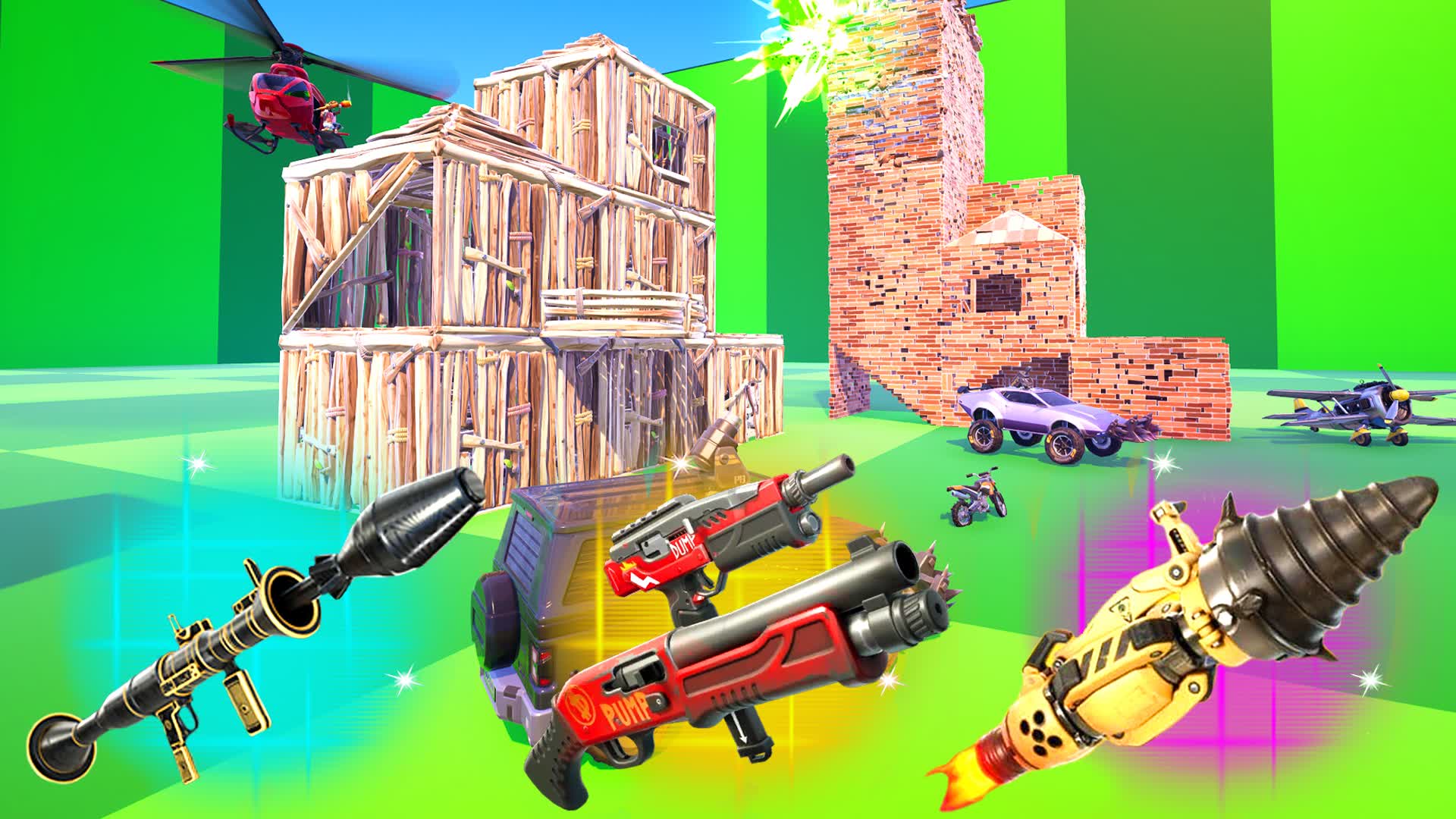 CRAZY 1v1 ALL WEAPONS 8486-5285-9515 by okiducki - Fortnite Creative Map Code - Fortnite.GG