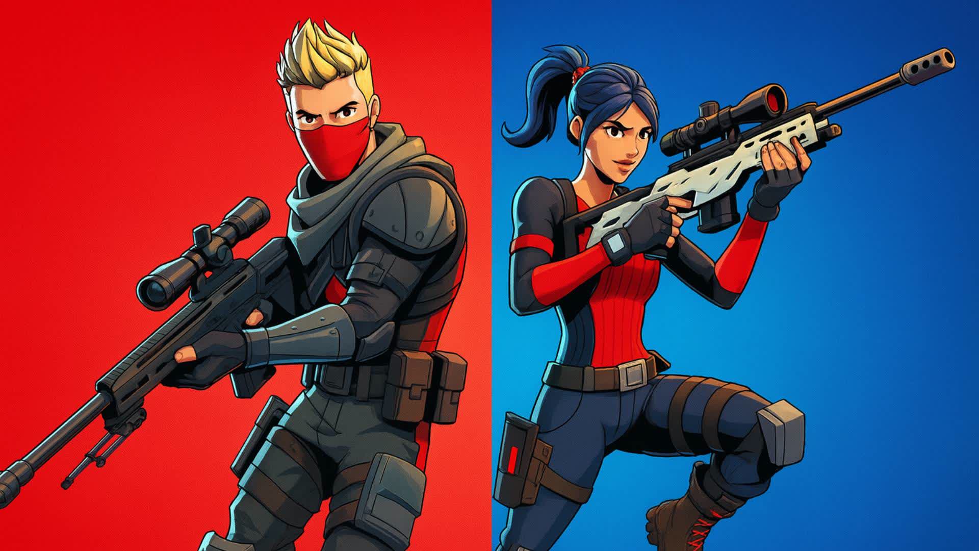 Only Snipers 🔫 Red vs Blue 🎯 One Shot 7919-5311-0461 by combatmaps ...