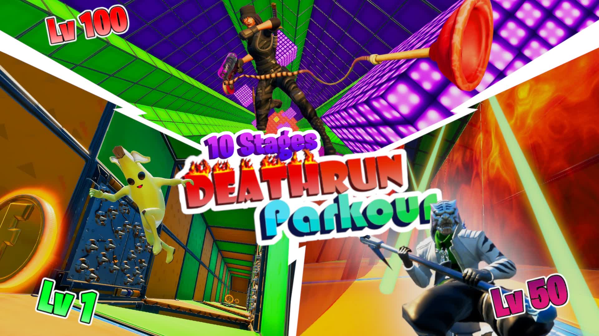 💥10 Stages - Deathrun Parkour💥 9797-7656-6371 by dvr.s - Fortnite ...