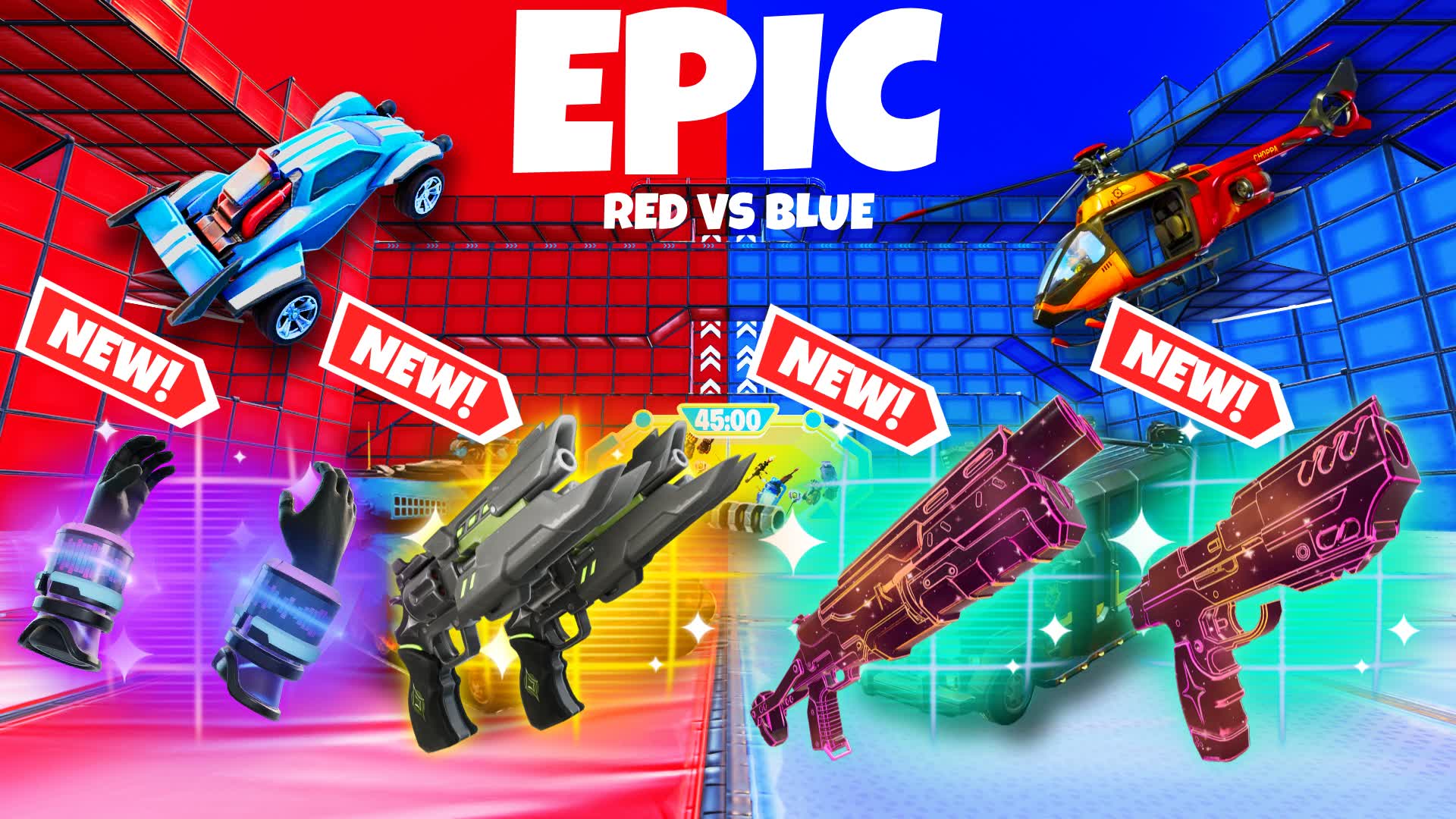 EPIC RED VS BLUE🔴🔵 7088-6898-5714 by mapfactory - Fortnite Creative Map ...