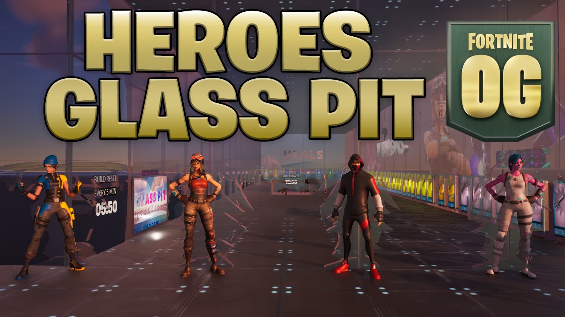 ⭐GLASS HEROES PIT FFA⭐ 6767-4348-0607 by bullet - Fortnite Creative Map Code - Fortnite.GG