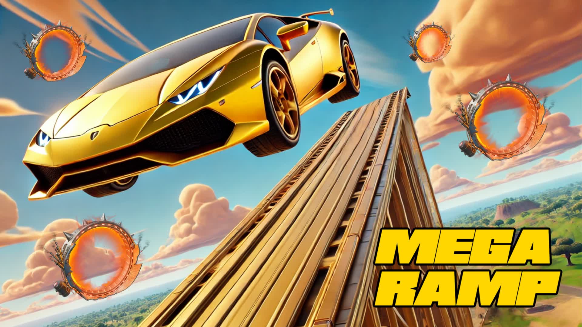 MEGA RAMP - ALL VEHICLES 3695-0065-3953 by sonic7 - Fortnite Creative Map Code - Fortnite.GG