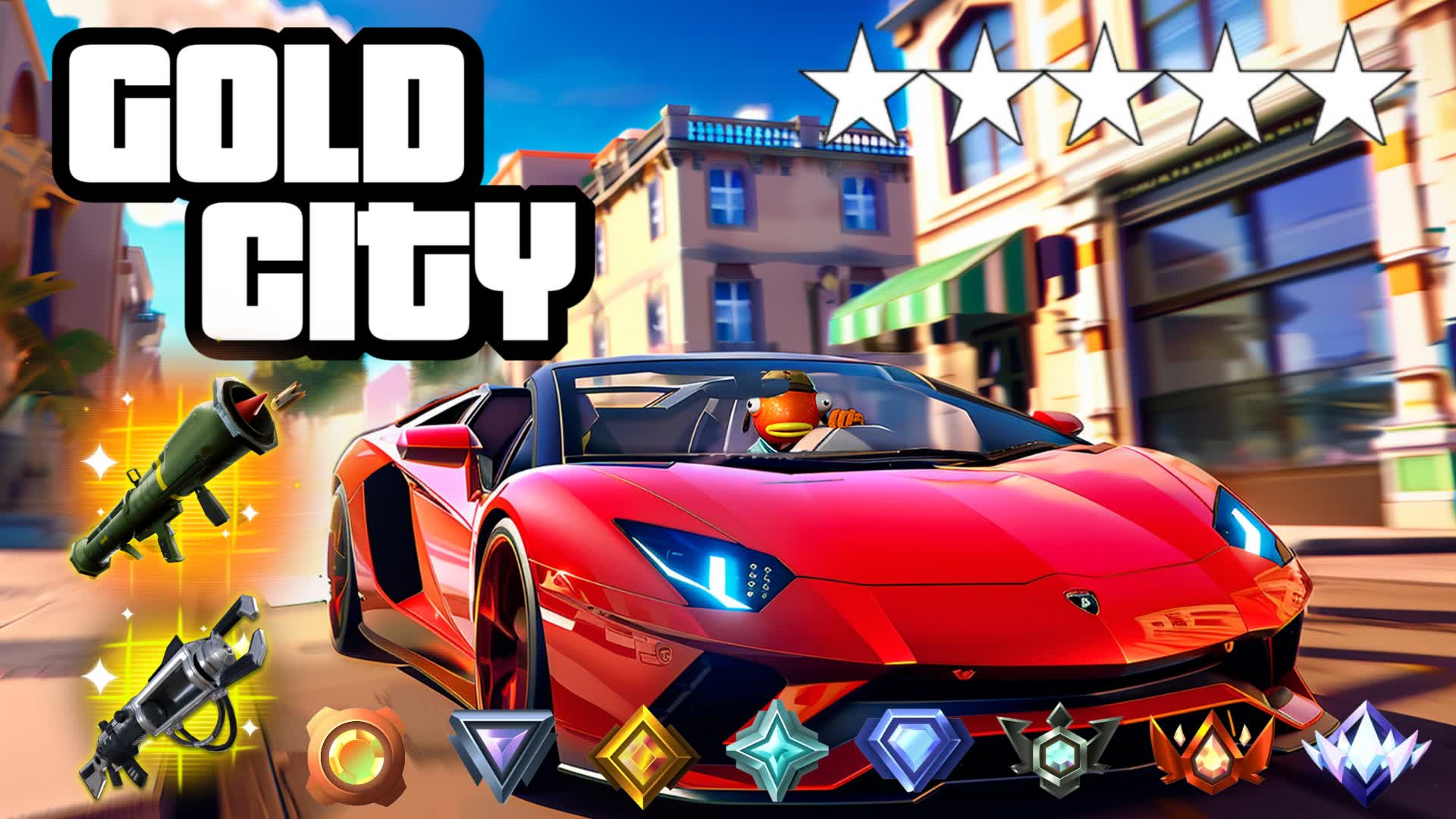 🚓GOLD CITY-RP🏙️DRIVE🔫 9785-7435-3722 by azulcreative - Fortnite ...
